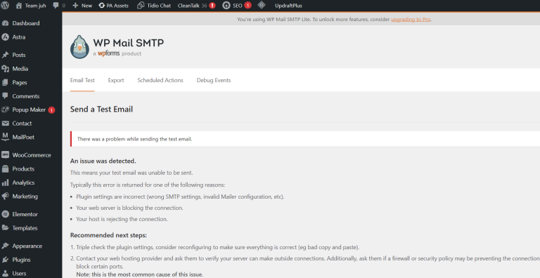 5 Common Causes of SMTP Errors with Contact Forms and How to Fix Them - Team juh